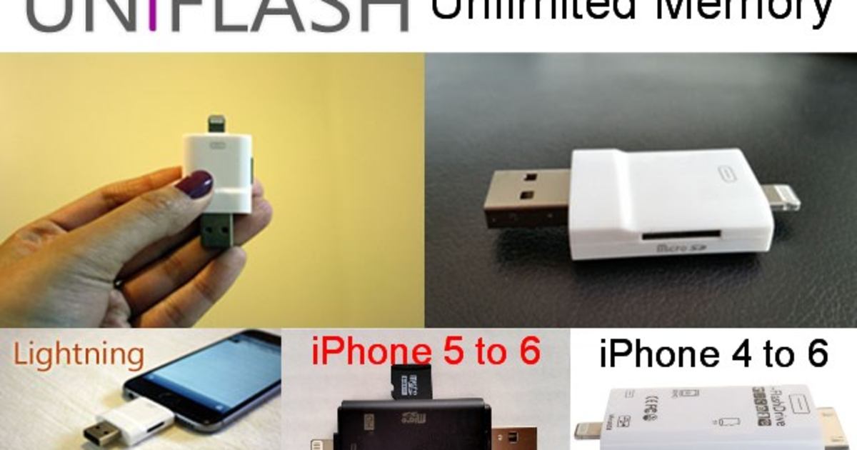 UNiFLASH 32-128GB External Drives: iPhone 4-6 iPad | Indiegogo