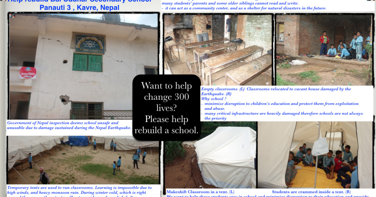 Bal Uddhar School Reconstruction Project | Indiegogo