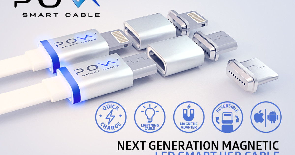 POW - Super Smart USB Magnetic Cable System | Indiegogo