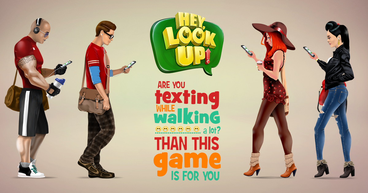 Hey, Look up! Fun game about text-walkers. | Indiegogo