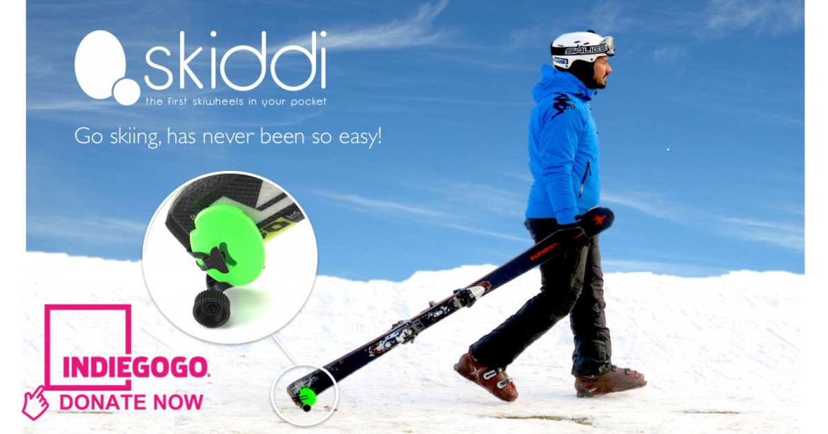 SKIDDI - The first MINI-TROLLEY for your SKIS! | Indiegogo