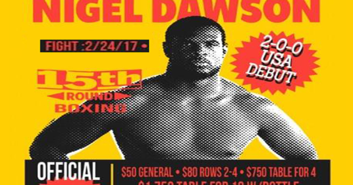 Nigel Dawson - A heavyweight boxer's USA debut | Indiegogo