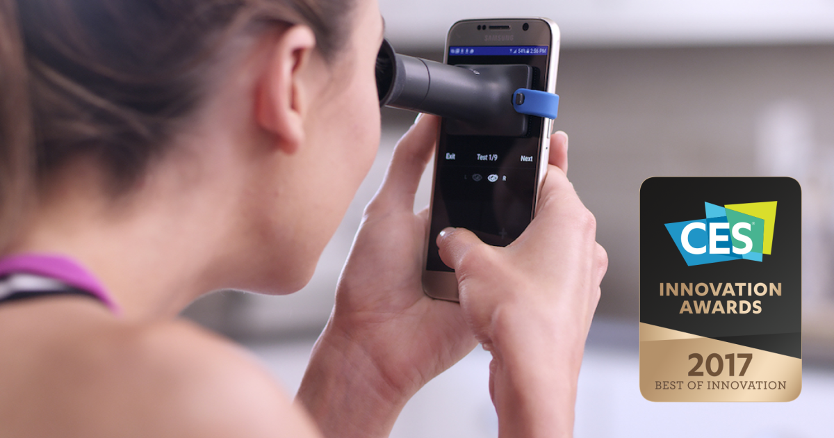 EyeQue Personal Vision Tracker smartphone eye test | Indiegogo
