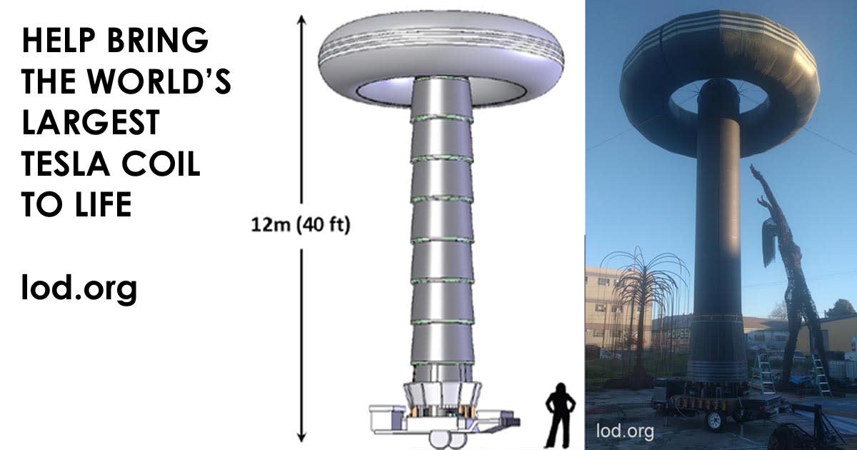 A 40-foot Tesla Tower for Lightning Research | Indiegogo