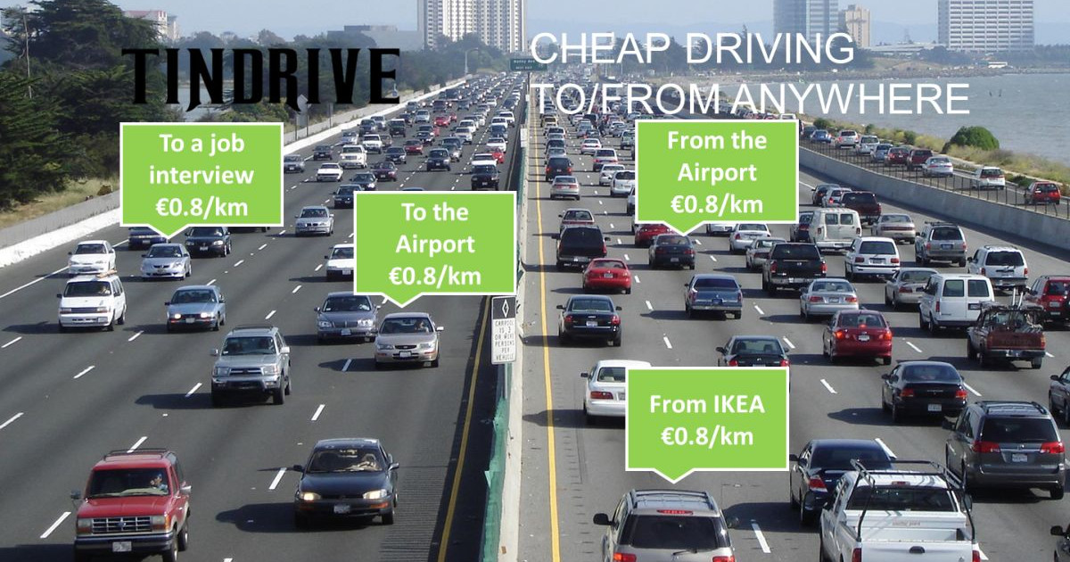 Tindrive: the cheapest way to drive a car | Indiegogo