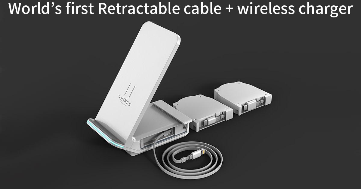 World first Retractable cable in Wireless chargers | Indiegogo