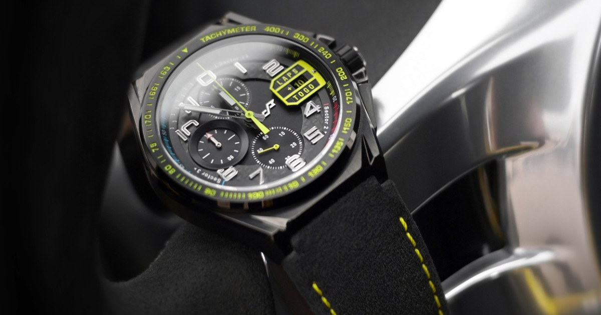 Racing watch with Carbon Fiber Dial and Alcantara | Indiegogo
