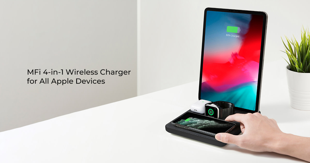 Air Quad: MFi 4-in-1 Wireless Charging Station | Indiegogo