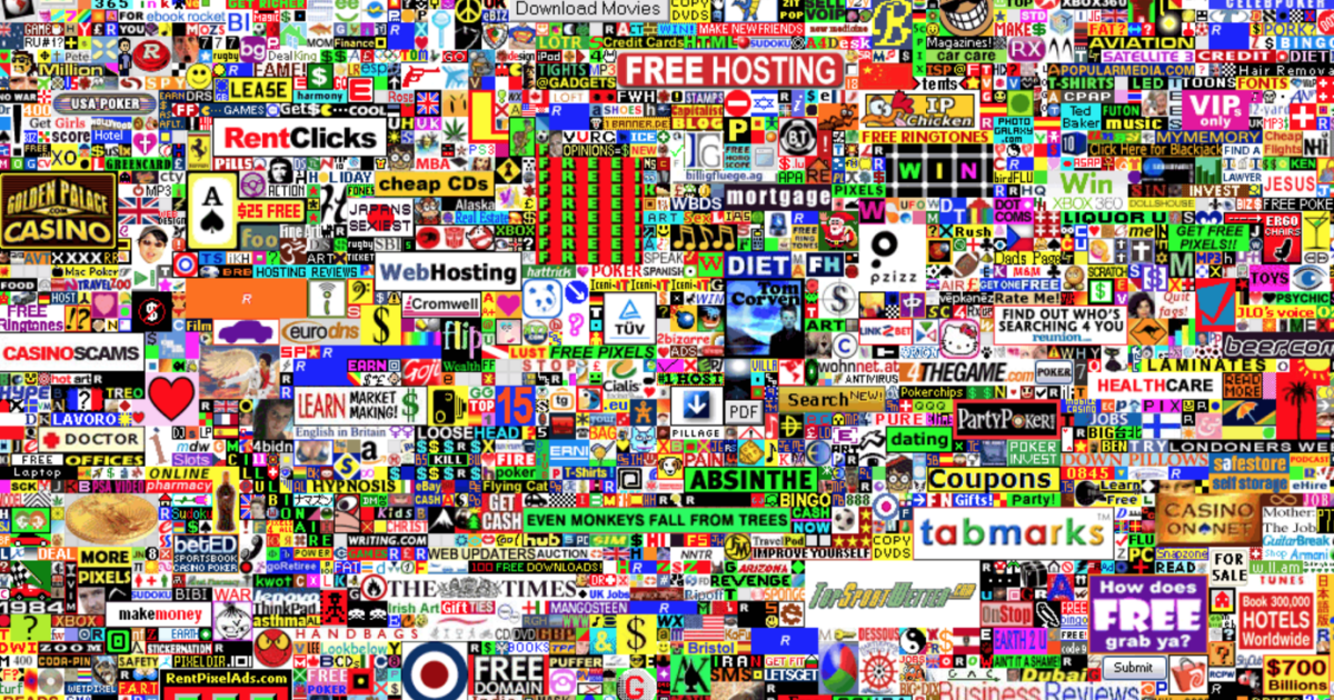 One Million Pixel website | Indiegogo