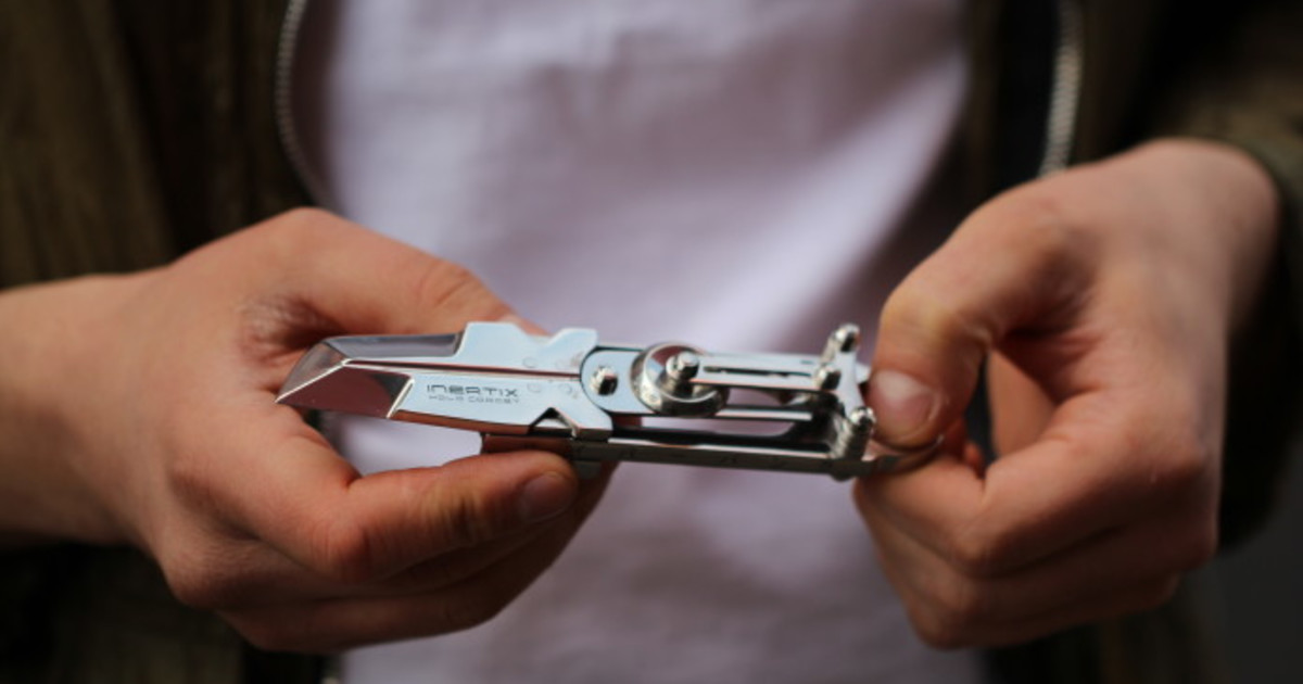 Inertix Cyberpunk Pocket Exoblade Knife. | Indiegogo