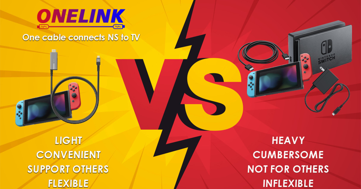 ONELINK: One Cable Connects Nintendo Switch to TV | Indiegogo