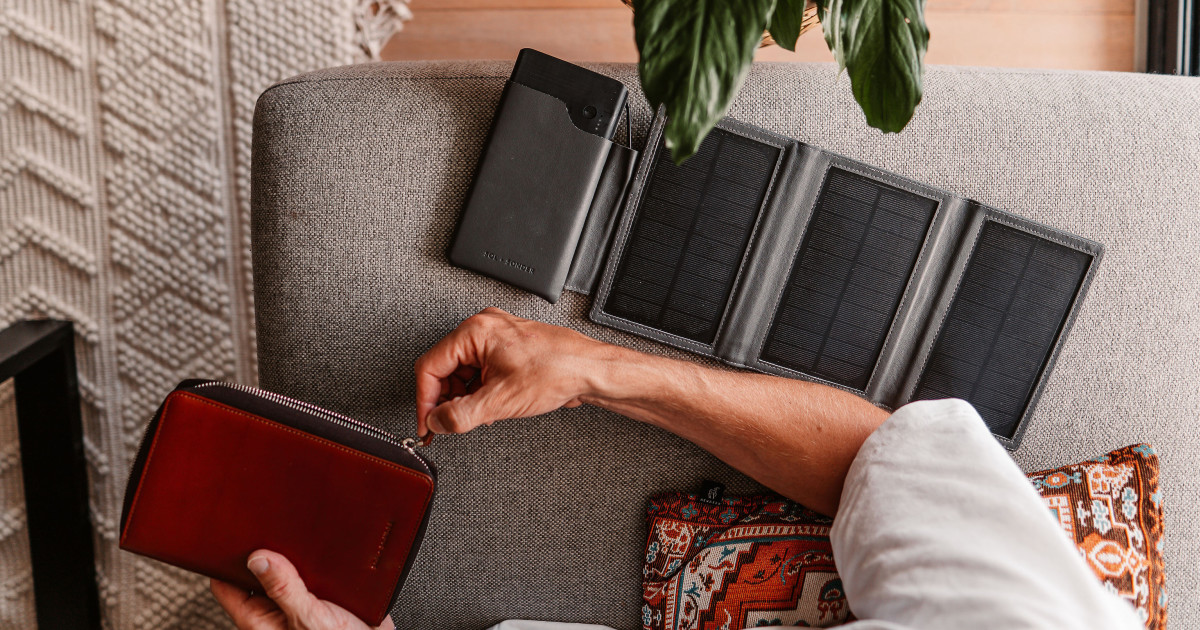 Travel Wallet with SOLAR PANELS and Power Bank | Indiegogo