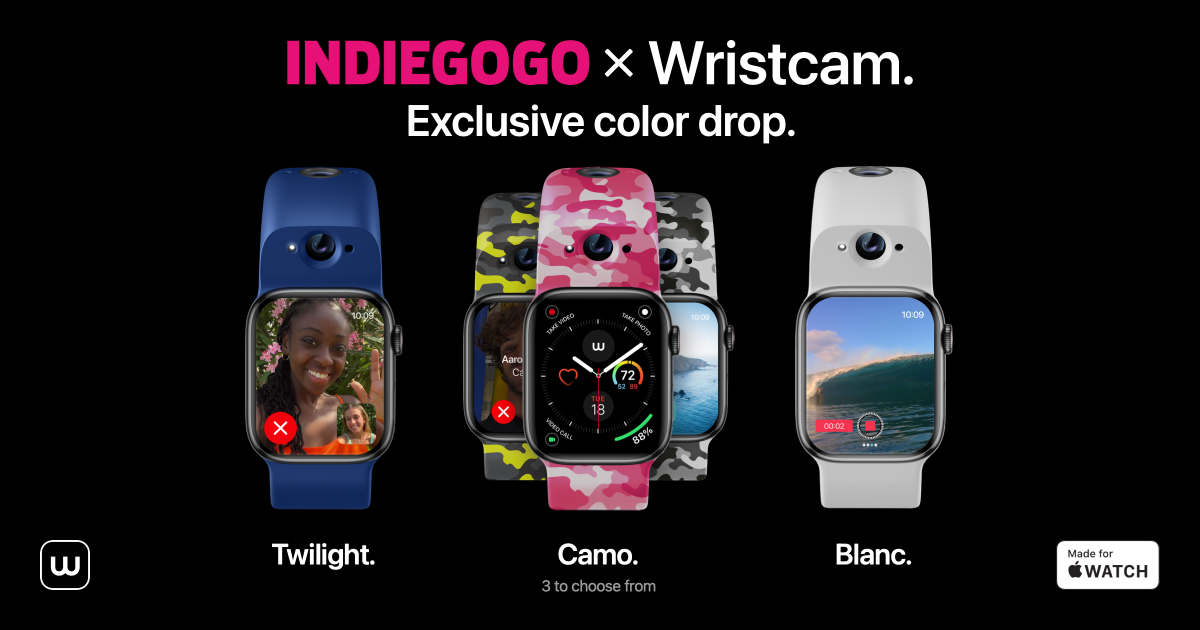 Indiegogo x Wristcam Limited Edition Color Drop