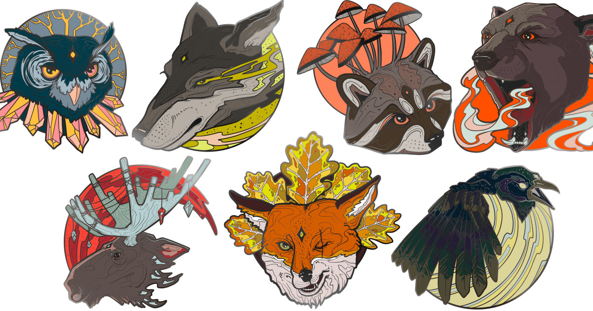 Celebrate Fall with Eerie Animal Enamel Pins | Indiegogo