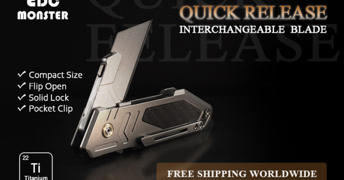 The Phantom - Titanium Folding Utility Knife | Indiegogo