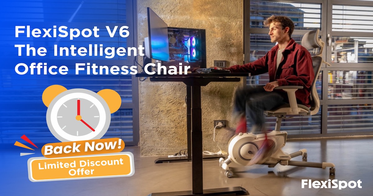 FlexiSpot V6: The Intelligent Office Fitness Chair | Indiegogo