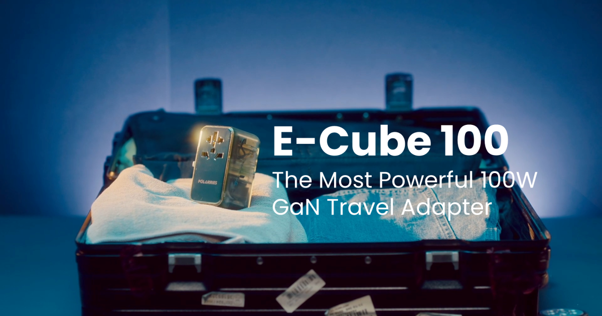 Polarries E-Cube 100: Whiz 100W GaN Travel Adapter | Indiegogo