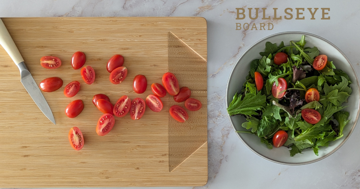 Bullseye Board: Cutting Board With Funnelling Edge | Indiegogo