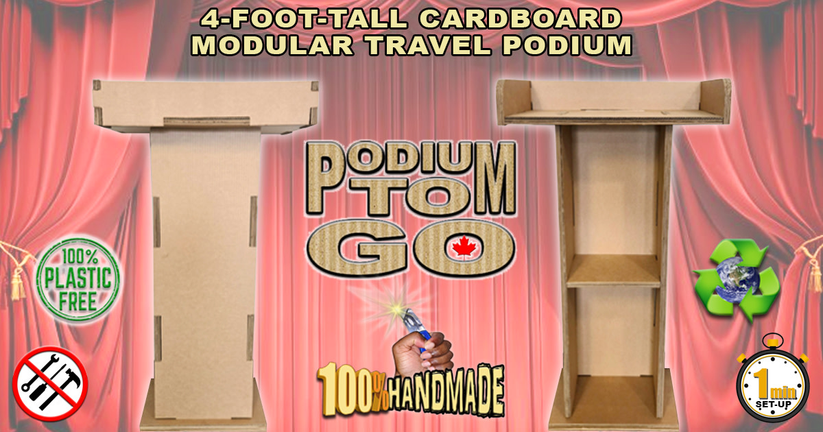 Podium to GO: Cardboard Modular Travel Podium | Indiegogo