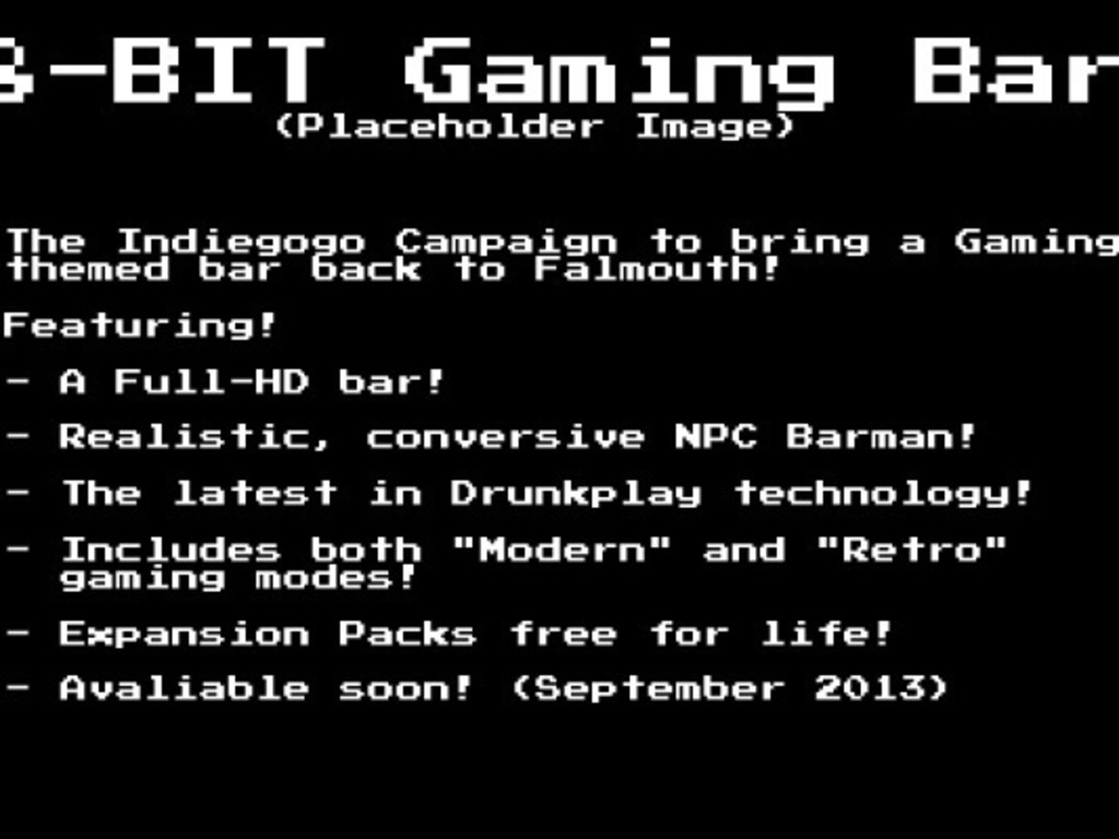 8-Bit Gaming Bar | Indiegogo