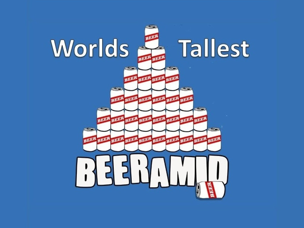 World's Tallest Beer Can Pyramid. The Beeramid | Indiegogo