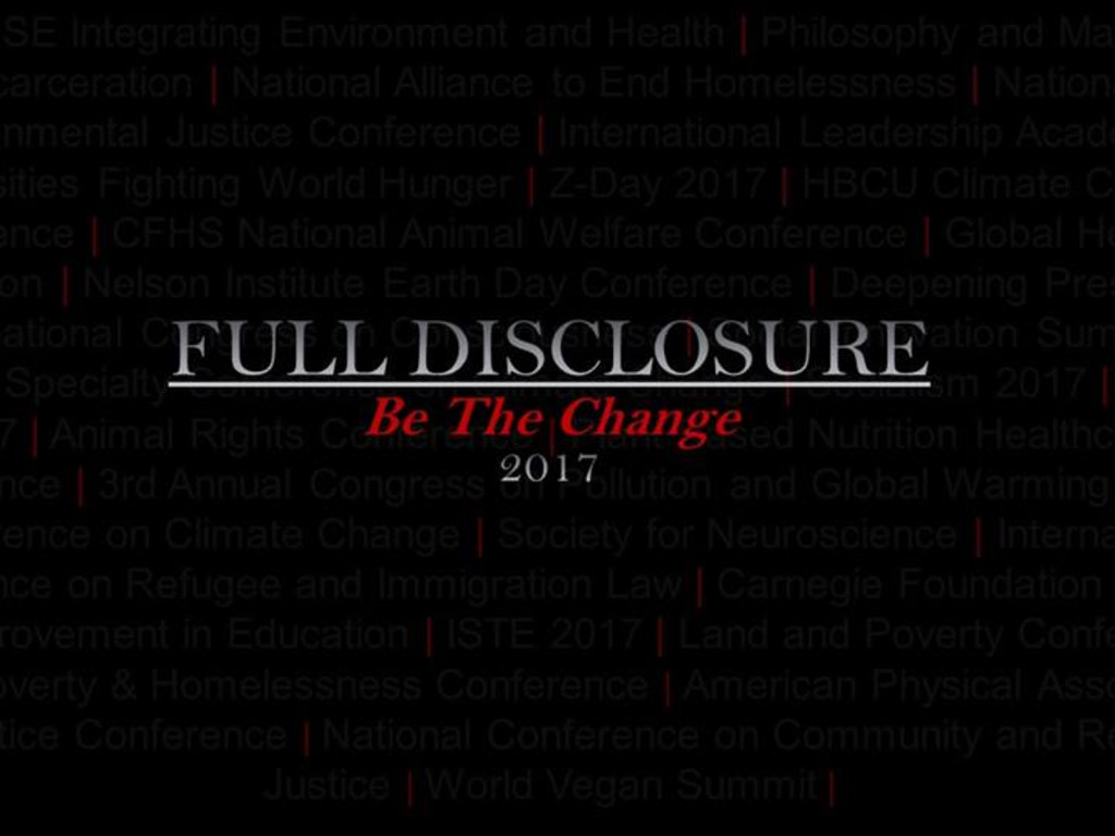 FULL DISCLOSURE GROUP: CONFERENCE TOUR 2017 | Indiegogo