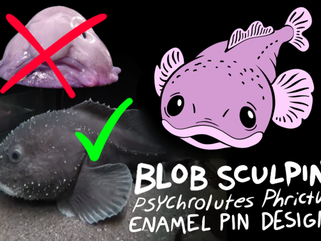 Happy Healthy Blobfish Enamel Pin! | Indiegogo