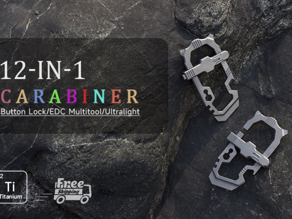 Titanium 12-In-1 Multitool Carabiner, Keychain | Indiegogo