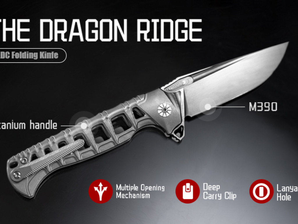 The Dragon Ridge: Ti Handle, M390 Blade EDC Knife | Indiegogo