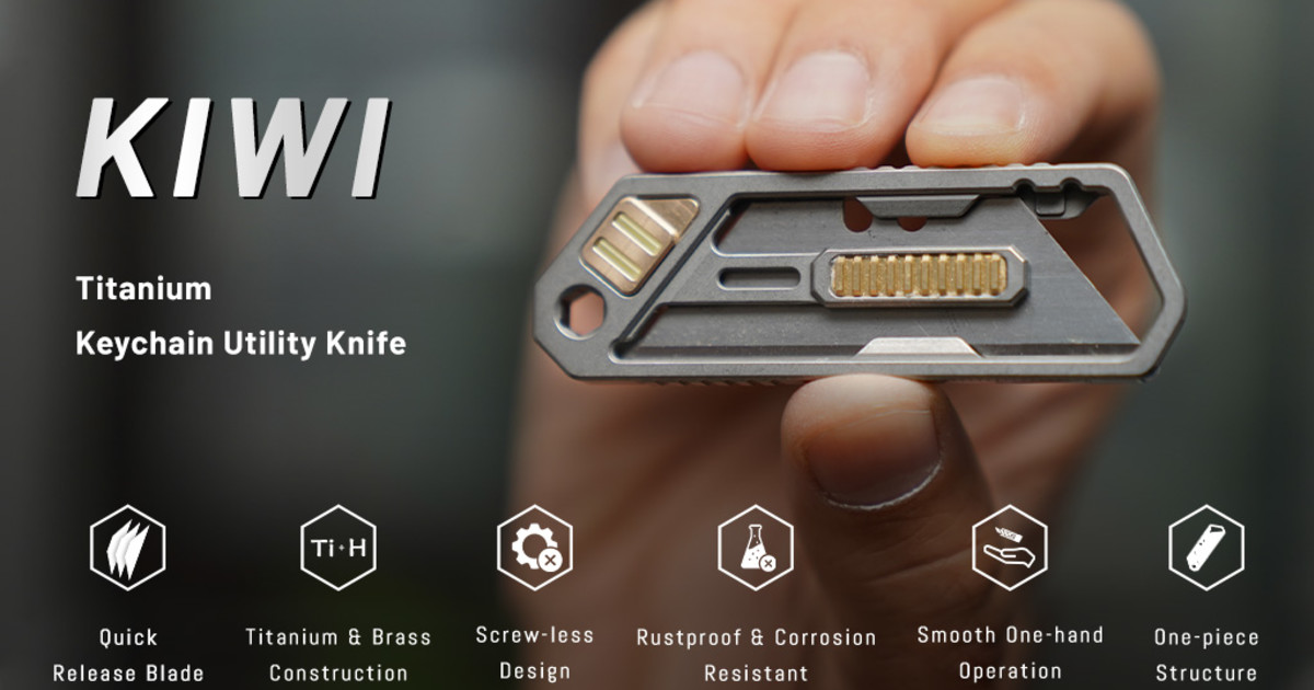Kiwi Titanium Keychain Utility Knife | Indiegogo