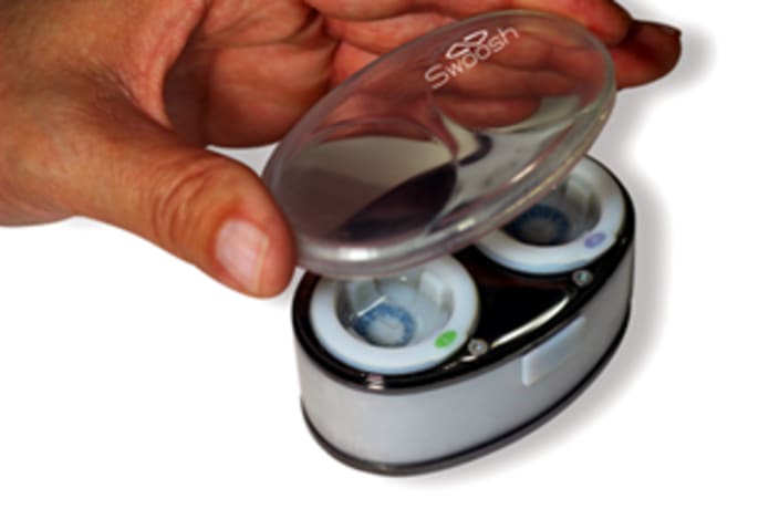 Swoosh: The Contact Lens Case That Cleans! | Indiegogo