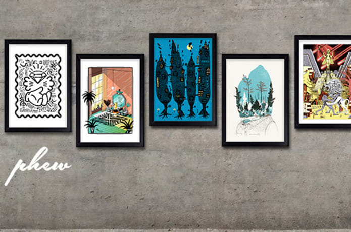 Phew: illustrations as screen printed posters | Indiegogo