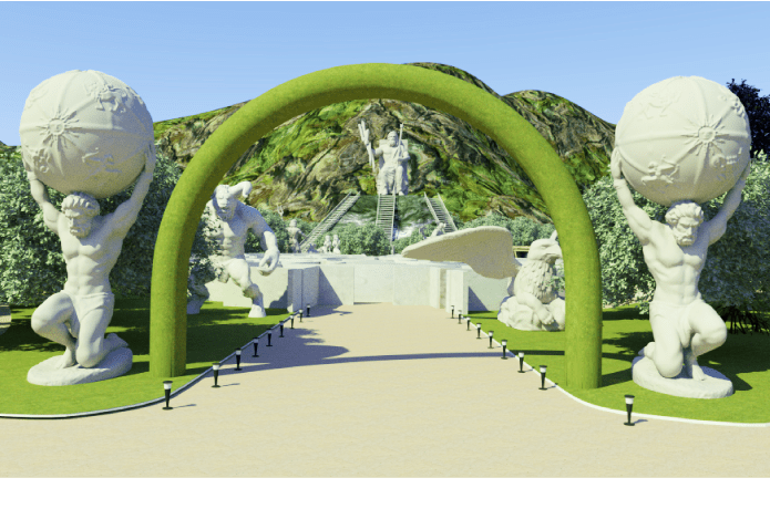 Stone Maze Park and statue of Zeus in CYPRUS | Indiegogo