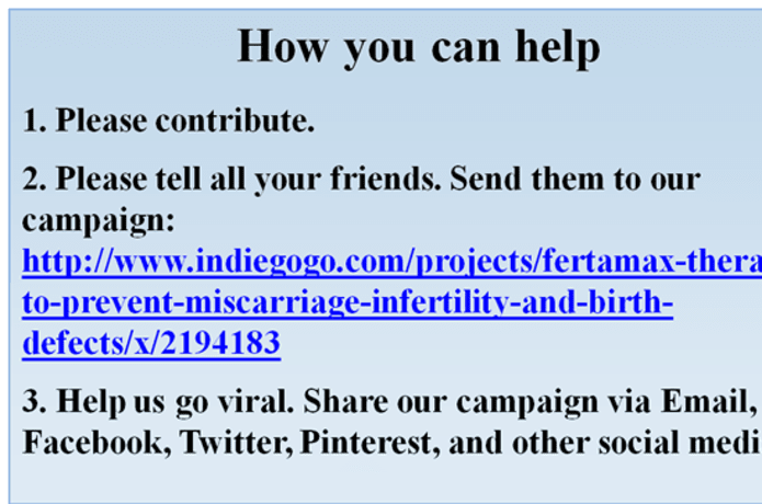 Develop Pregmama's therapy to prevent miscarriage, infertility & birth ...