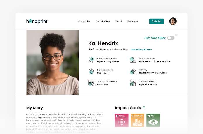 Handprint - The Purpose-Driven Career Platform | Indiegogo