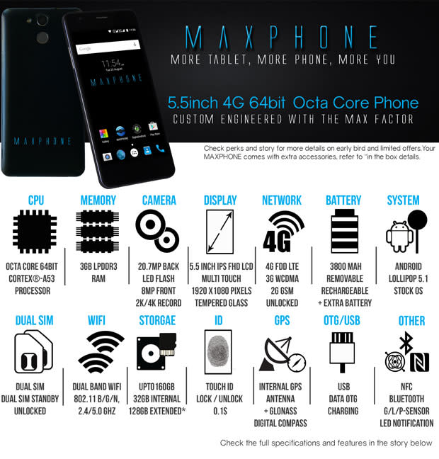MAXPHONE - More Tablet, More Phone...More you. | Indiegogo