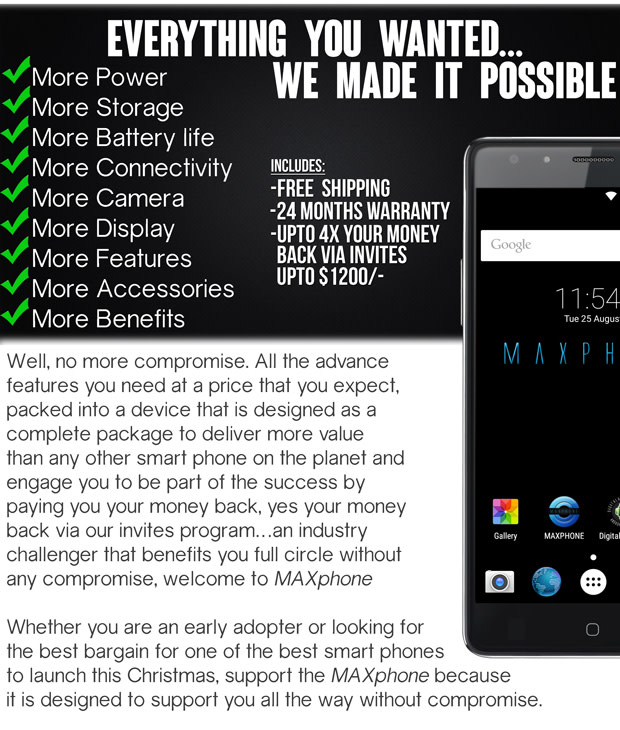 MAXPHONE - More Tablet, More Phone...More you. | Indiegogo
