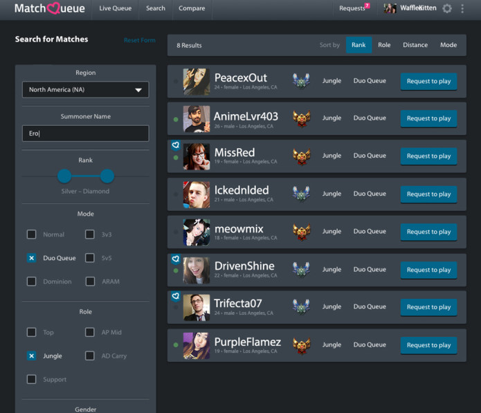 Match Queue - Connecting League of Legends Players | Indiegogo