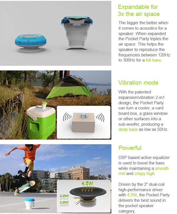 Pocket Party: The Ultimate Pocket Sized Speaker | Indiegogo