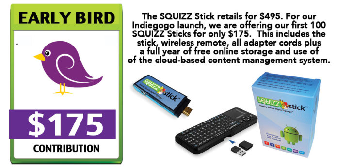 SQUIZZ DIGITAL SIGNAGE | Indiegogo