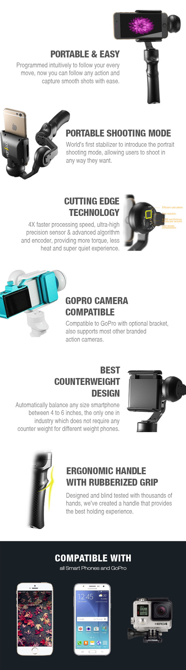 The All-In One Smartphone & GO Pro Stabilizer | Indiegogo