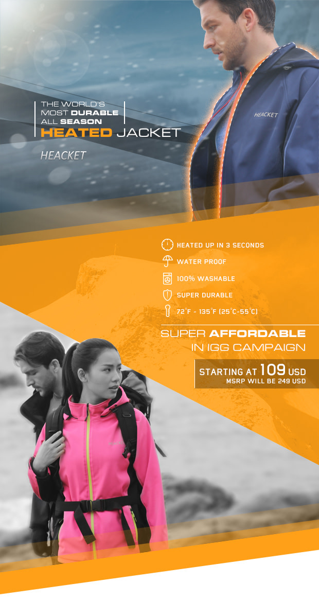 Heacket: The Best All-Seaon Heated Jacket | Indiegogo
