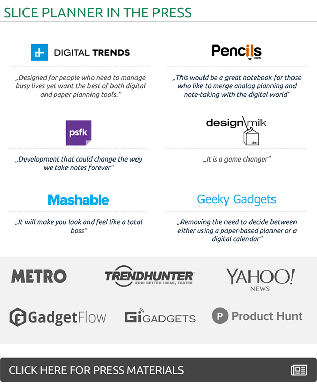 Slice Planner:Hybrid paper-digital planning system | Indiegogo