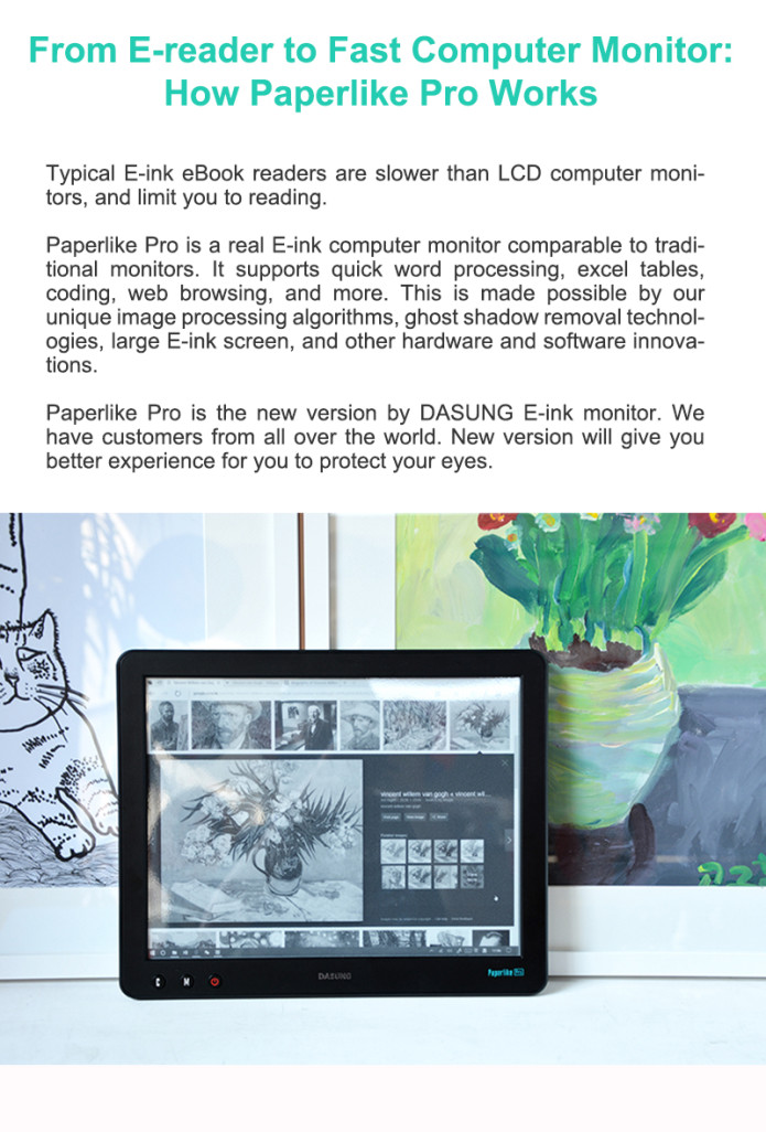 E-ink Monitor with HDMI-Paperlike Pro | Indiegogo