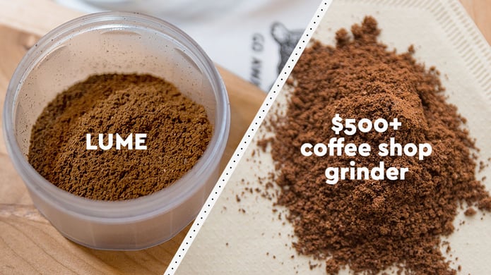 LUME - Portable Auto Burr Coffee Grinder & Light | Indiegogo