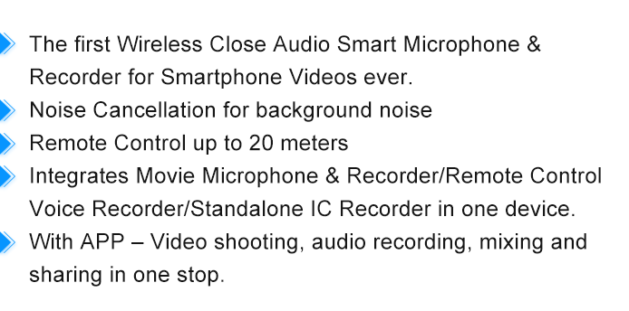 Smart Mike-Wireless Recorder for Smartphone Videos | Indiegogo