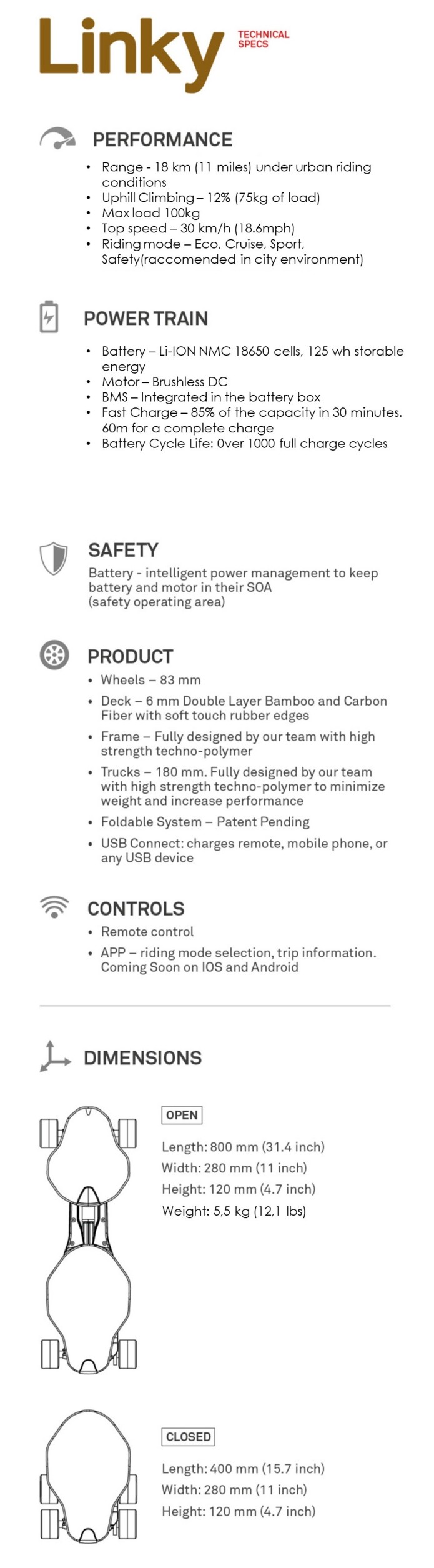 Linky: The Foldable Electric Longboard | Indiegogo