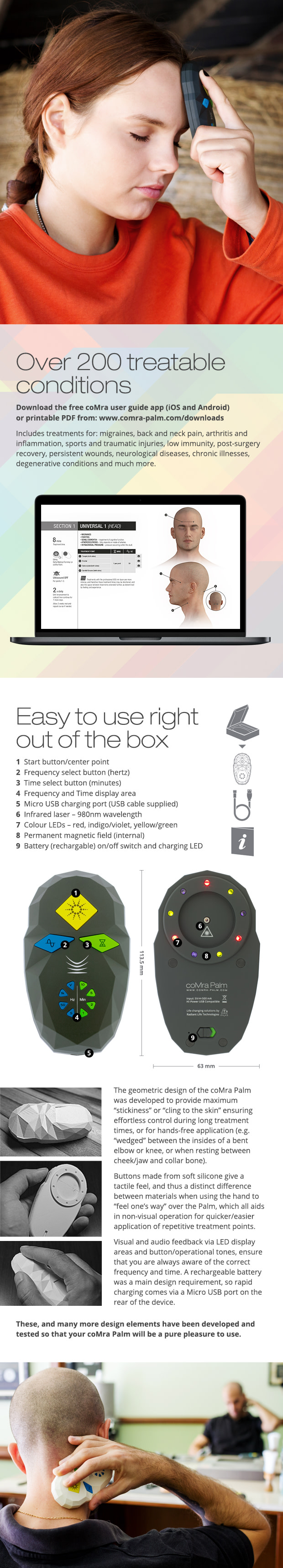 coMra Palm - personal device for your daily health | Indiegogo