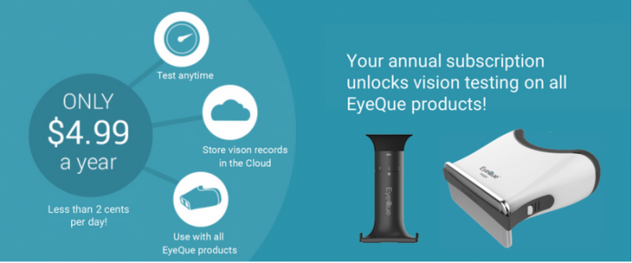EyeQue Personal Vision Tracker smartphone eye test | Indiegogo