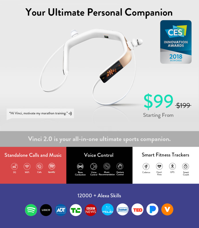 Vinci 2.0-World's First Standalone Smart Headphone | Indiegogo